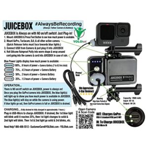 External Battery for Go Pro/Mevo GoPro Accessories for Go Pro 11 Hero 10 9 8 7 5 Baseball GoPro Fence Mount. JUICEBANK 7800mAh 6-8.5hrs The Best Portable Battery Power Bank! YOLOtek US Veteran Owned