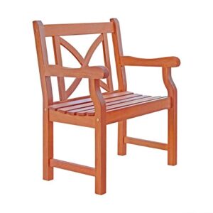 malibu outdoor garden armchair with x-back