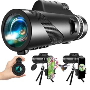 80×100 monocular-telescope high powered for smartphone low night vision monoculars for adults high definition monocular telescope for stargazing hunting wildlife bird watching travel camping hiking