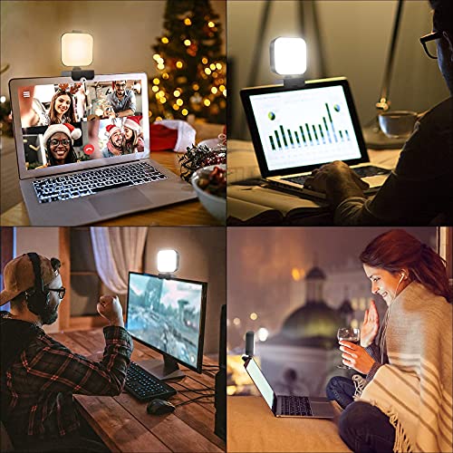 Aulynp Magnetic Video Conference Lighting Kit, Laptop Computer Monitor LED Video Light 6500K Dimmable Webcam Light for Remote Work, Online Education, Self Broadcasting, Zoom Calls and Live Streaming