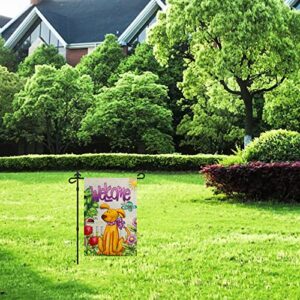 Welcome Dogs Garden Flag Double Sided, Welcome to Dog House Yard Outdoor Small Decor Home Outside Decoration 12" x 18"