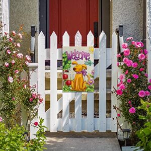 Welcome Dogs Garden Flag Double Sided, Welcome to Dog House Yard Outdoor Small Decor Home Outside Decoration 12" x 18"