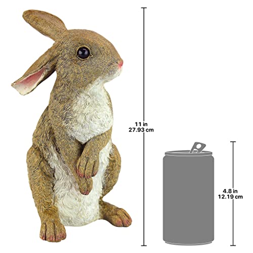 Design Toscano QM9200681 Hopper, The Bunny, Standing Garden Rabbit Statue, Pack of 2, Full Color