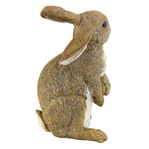 Design Toscano QM9200681 Hopper, The Bunny, Standing Garden Rabbit Statue, Pack of 2, Full Color