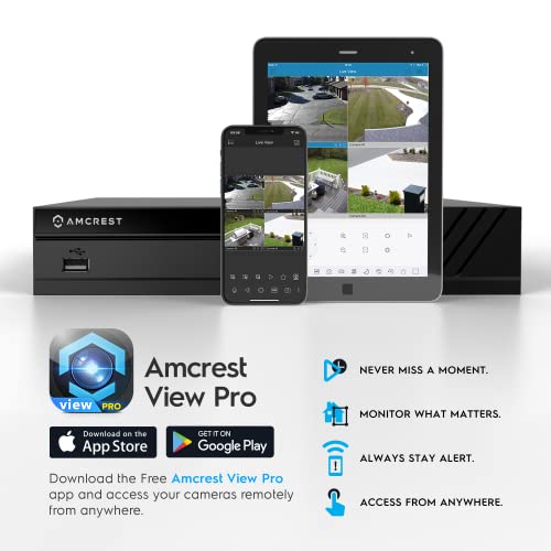 Amcrest 4K 8CH POE NVR (1080p/3MP/4MP/5MP/8MP) POE Network Video Recorder - Supports up to 8 x 8MP/4K IP Cameras, 8-Channel Power Over Ethernet Pre-Installed 2TB Hard Drive (NV4108E-2TB)