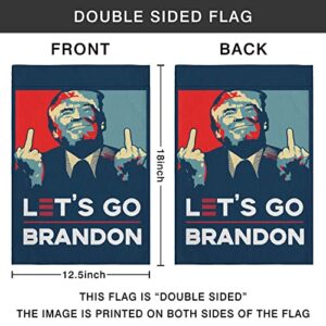 Lets Go Brandon Garden Flag Fjb Garden Flag Let's Go Brandon Garden US Flag Vertical Double Sided Small Porch Yard Door Decor 12.5x18 Inch