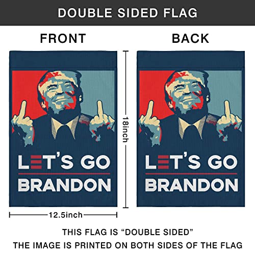 Lets Go Brandon Garden Flag Fjb Garden Flag Let's Go Brandon Garden US Flag Vertical Double Sided Small Porch Yard Door Decor 12.5x18 Inch