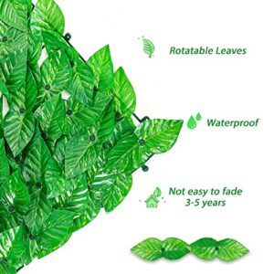 NyShine Artificial Privacy Fence Screen, 39'' x 118'' Ivy Fence Covering Faux Vine Leaf Panels Decoration Patio Privacy Green Wall for Indoor Outdoor Garden Yard Backyard