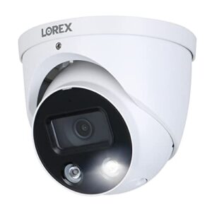 Lorex 4K Ultra HD Smart Deterrence IP Outdoor Metal Dome Security Camera, 2.8mm Fixed Lens and Smart Motion Detection Plus