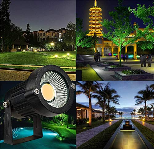 Z LED Landscape Lights,5W Outdoor Pathway Garden Yard Spotlight,IP65 Waterproof Garden Floodlight,Outdoor Spotlight with Stake,UL Cord 5-ft with Plug 3500K Warm White(Pack of 4)