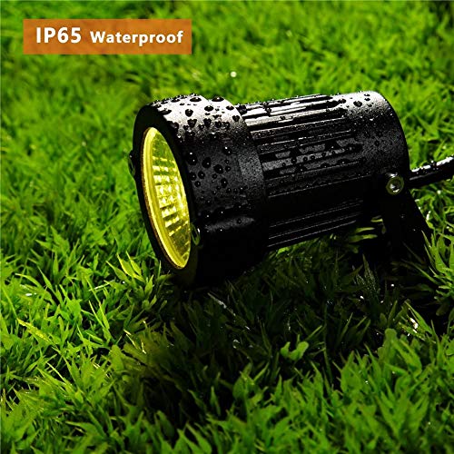 Z LED Landscape Lights,5W Outdoor Pathway Garden Yard Spotlight,IP65 Waterproof Garden Floodlight,Outdoor Spotlight with Stake,UL Cord 5-ft with Plug 3500K Warm White(Pack of 4)