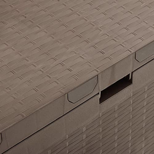 vidaXL Patio Storage Box Garden Cushion Deck Outdoor Storage Chest Storing Pillow Tool Box Blanket Indoor Interior Container Anthracite 44.9"