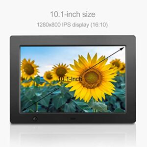 Digital Frame for Photos 10 inch with Slideshow Digital Picture Frame with HD IPS Display Picture Frame with Motion Sensor/Video/Background Music/Calendar/Clock/Auto-Rotate/Best Gifts by FLYAMAPIRIT