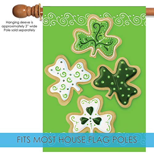 Toland Home Garden Shamrock Cookies House Flag