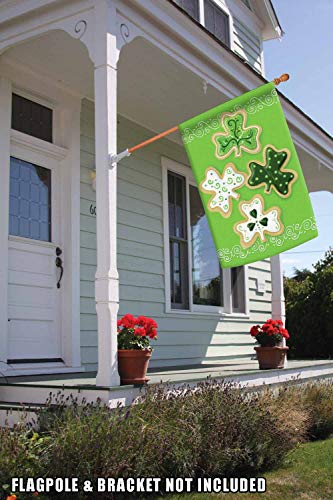 Toland Home Garden Shamrock Cookies House Flag