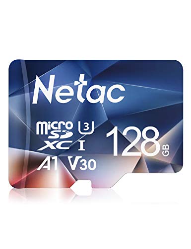 Netac 128GB Micro SD Card Micro Mini SD Card SDXC UHS-I Flash Memory Card, High Speed TF Card up to 100MB/s - Full HD Video Recording U3, Class10, V30, A1, 667X, FAT32