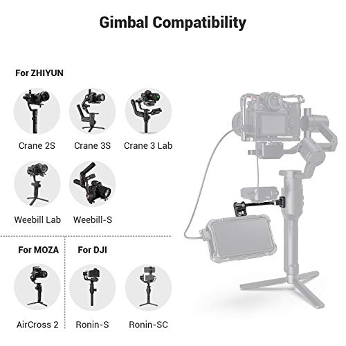 SMALLRIG Adjustable Camera Monitor Mount for DJI Ronin-S/Ronin-SC & ZHIYUN Crane 2S/Crane 3/3S/WEEBILL-S & MOZA AirCross 2 Gimbals - 2889