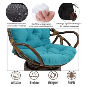 SRHMYJJ Swivel Rocker Cushion with Ties, Washable & Uv-Resistant Rocking Chair Pads, Cushion Mat for Recliner Rocking Rattan Chair Garden Seat Cushion Sofa Tatami Mat (Orange 47.24 * 23.6 * 5in)