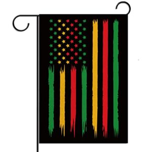 African American Garden Flag 12x18 Double Sided Juneteenth Flag Decoration Kwanzaa Black History Month Juneteenth Garden Houe Yard Outdoor Flag