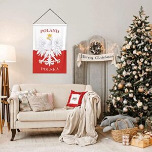 Polish Flag Poland Polska Garden Flag Yard House Flags 12x18 Inch, Double Sided Seasonal Holiday Flag Vertical Large Sign Banner for Porch Farmhouse Home Outdoor Decoration, White