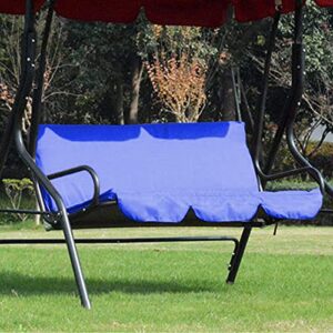 Outdoor Swing 3 Seat Waterproof Pad Replacement Swing Seat Cover Garden Courtyard Swing Set Cover Patio Swing Chair Protection Cover Replacement Ceiling Spare Protective Cover for Garden(Blue)