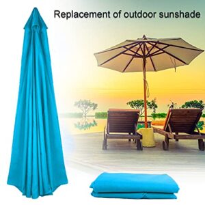 WYSRJ 10 ft 6 Ribs Umbrella Replacement Canopy, Market Table Umbrella Canopy, Sunshade Outdoor Canopy for Yard Garden Patio Beach Poolside Deck, Fade Resistant & Waterproof