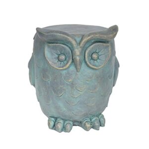 christopher knight home agnes owl garden stool, lightweight concrete, gold patina finish