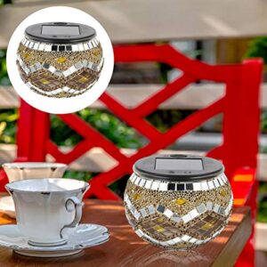 OSALADI Delicate Lamps Globe Garden, Ball Light, Decorative Solar for Coffee Outdoor/ Tabletop Home Graceful Table Good Ornament Lawn Light Mood Lights Powered Night Style