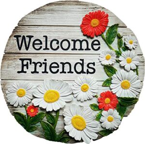 spoontiques – garden décor – welcome friends stepping stone – decorative stone for garden