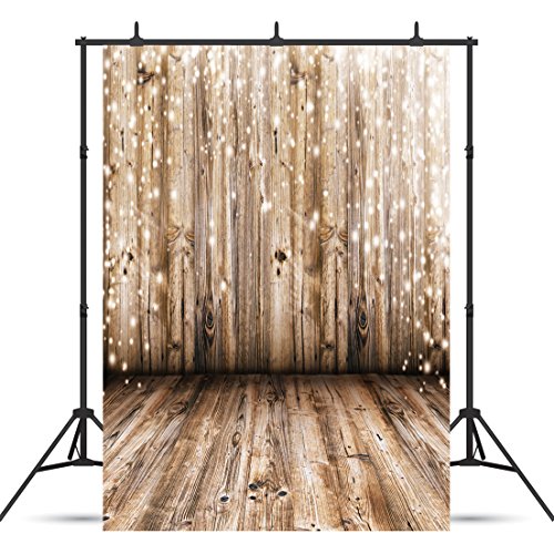 SJOLOON 5x7ft Rustic Wood Vinyl Photography Backdrop Nostalgia Wood Floor Photo Backdrop Baby Newborn Photo Studio Props JLT10359