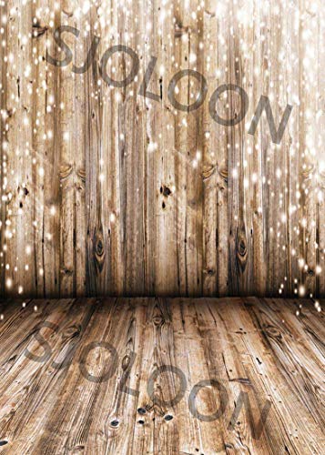 SJOLOON 5x7ft Rustic Wood Vinyl Photography Backdrop Nostalgia Wood Floor Photo Backdrop Baby Newborn Photo Studio Props JLT10359