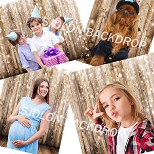 SJOLOON 5x7ft Rustic Wood Vinyl Photography Backdrop Nostalgia Wood Floor Photo Backdrop Baby Newborn Photo Studio Props JLT10359