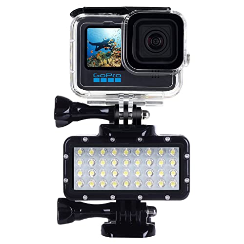 Suptig Diving Light High Power Dimmable Waterproof LED Video Light Fill Night Light Diving Underwater Light Waterproof 147ft for Gopro Hero 11 Hero 10 Hero 9 Hero 8 Hero 7 Hero 5/6/5S/4/3+Action Cam