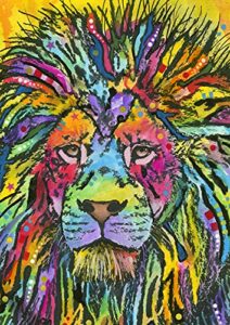 toland home garden 1110916 neon lion 12.5 x 18 inch decorative, garden flag (12.5″ x 18″)