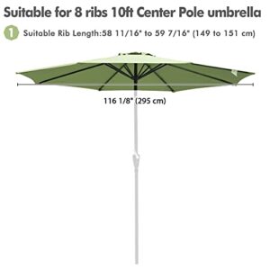 Yescom 10ft UV30+ Universal Replacement Umbrella Canopy Sunshade Top Cover for Yard Garden Patio Beach Pool Deck Market