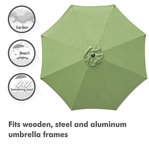 Yescom 10ft UV30+ Universal Replacement Umbrella Canopy Sunshade Top Cover for Yard Garden Patio Beach Pool Deck Market