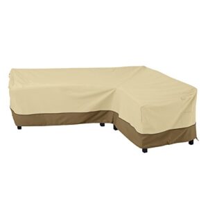 classic accessories veranda water-resistant 115 inch patio right-facing sectional lounge set cover, patio furniture covers