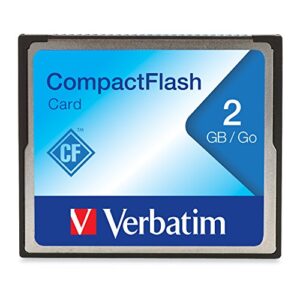 verbatim 2gb compactflash memory card, black, model number: 47012