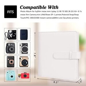 256 Photos Album for Fujifilm Instax Mini Camera, Polaroid 2”x3” ZINK Pictures, 2x3 Photo Album Book for Fujifilm Instax Mini 11 12 9 90 70 40 8 Instant Camera, Polaroid Snap PIC-300 Z2300 Camera (white)