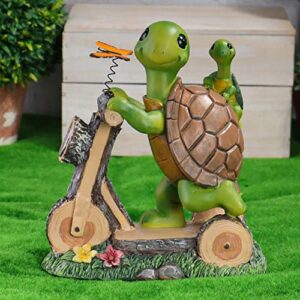 czqikeda garden turtle statue outdoor decor,solar garden statue turtle figurine resin statue,solar lights garden lawn ornaments for garden patio lawn yard outdoor decorative