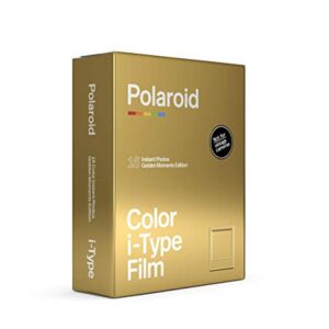 Polaroid Now Black I-Type Instant Camera - Golden Gift Box Camera + Film Bundle (6151)