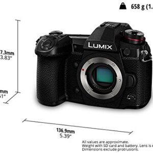 Panasonic LUMIX G9 Mirrorless Camera, Micro Four Thirds, 20.3 Megapixels Plus 80 Megapixel, High-Resolution Mode with LUMIX G Vario 12-60mm F3.5-5.6 Lens (DC-G9MK) , Black