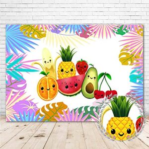 similar hey bear sensory fruit birthday decorations backdrop 7x5ft happy birthday hey bear sensory backdrop for parties vinyl fruit 1st birthday background for girls, one size