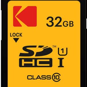 KODAK 32 GB Class 10 UHS-I U1 SDHC/XC Premium Performance Memory Card, for Full HD Video Recording and High-Resolution Pictures, Compatible with All Devices Supporting SDHC and SDXC Standards