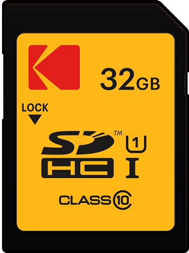 KODAK 32 GB Class 10 UHS-I U1 SDHC/XC Premium Performance Memory Card, for Full HD Video Recording and High-Resolution Pictures, Compatible with All Devices Supporting SDHC and SDXC Standards