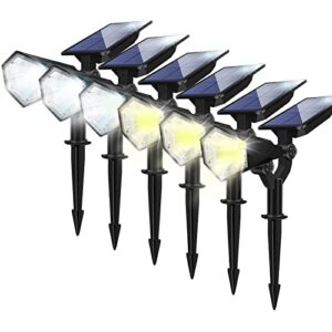 Gulliva Solar Spot Lights Outdoor, 26 LED Beads Solar Spotlight, IP65 Waterproof, 4 Lighting Modes in Angle of 120° Solar Powered Landscape Lights for Yard/Garden/Patio(6 Pack)