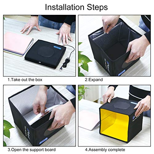 Foldable Photo Box Portable Studio Kit 12 Background Colors LED Dimmable Photography Light Box 25 cm Photo Props Equipment