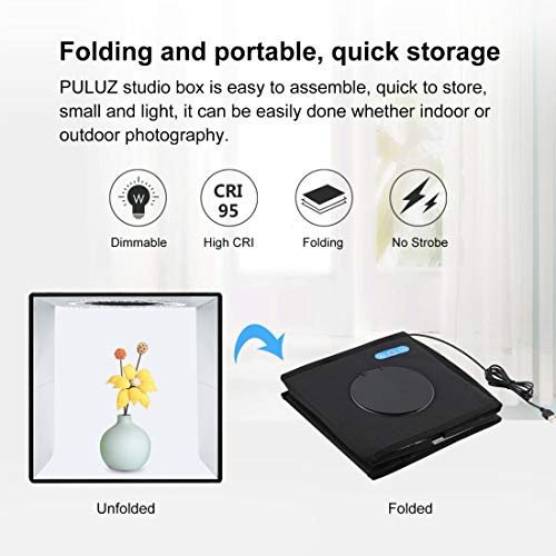 Foldable Photo Box Portable Studio Kit 12 Background Colors LED Dimmable Photography Light Box 25 cm Photo Props Equipment