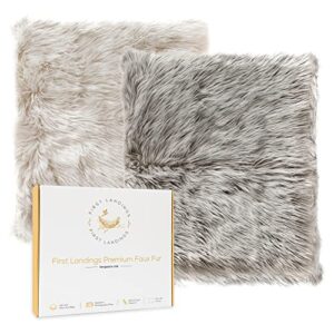 first landings faux fur newborn photography props set of 2 ultra soft faux furs – baby photoshoot props