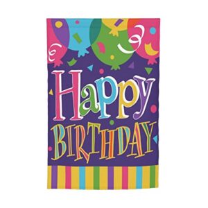 Happy Birthday Garden Flag Double Sided Yard Sign Colorful Garden Flag Banner for Indoor Outdoor Home